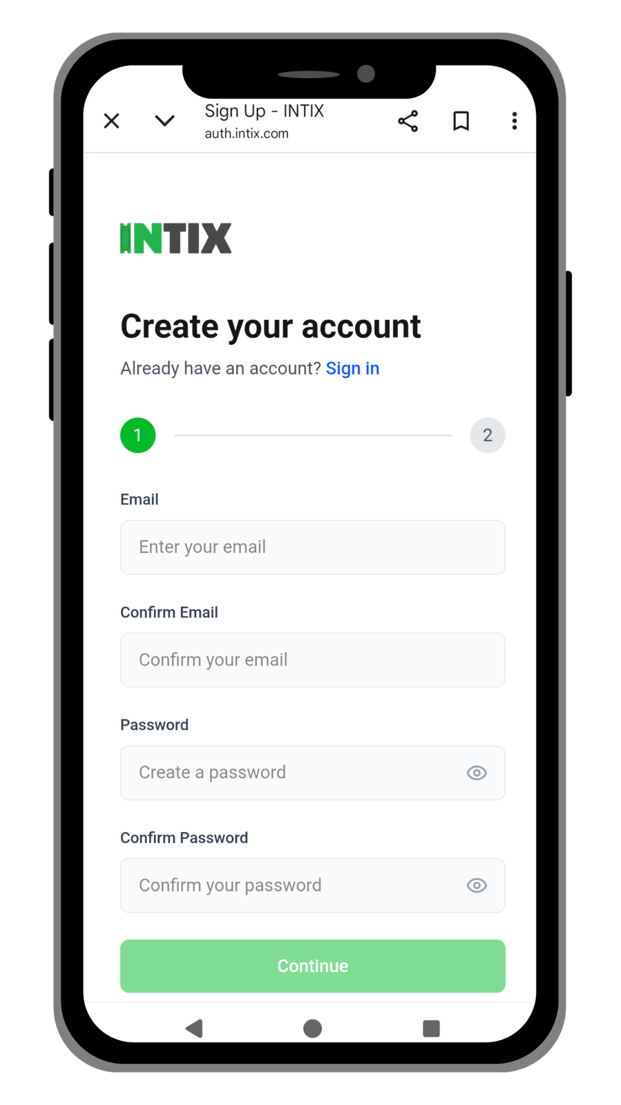 Sign Up: Create an account and buy a ticket