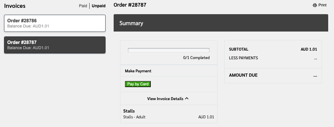 Tax invoice for membership